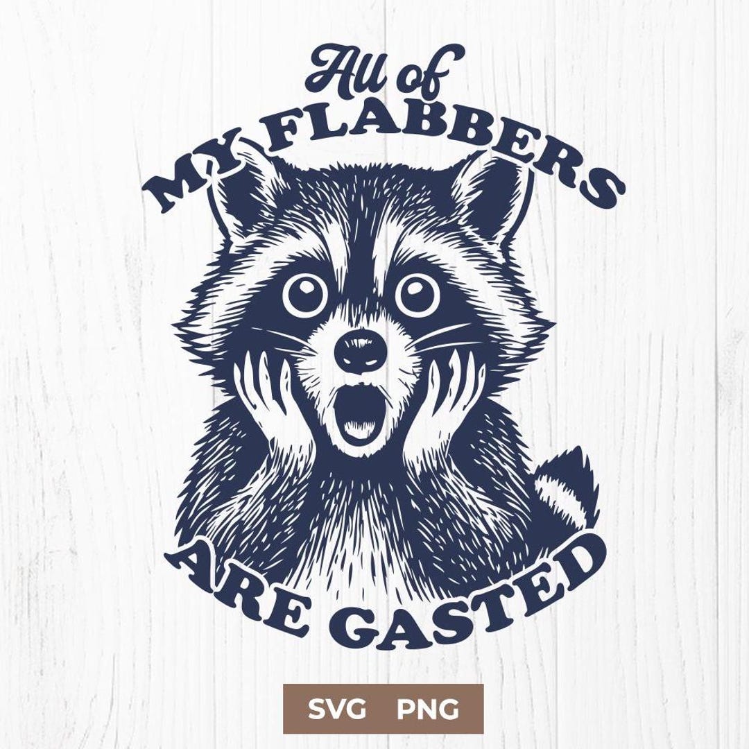 Funny Raccoon 'flabbers Are Gasted' Meme: Sarcastic PNG SVG - Etsy