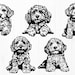 Cavapoo Dog SVG Bundle – 10 Cute Puppy Silhouette Designs, Digital ...