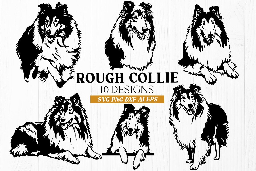 Rough Collie SVG Bundle: Dog Clip Art for Cricut & Silhouette - Etsy