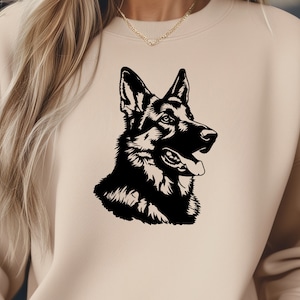 German Shepherd Dog SVG, Police Dog Face Design, Dog Svg Files for ...
