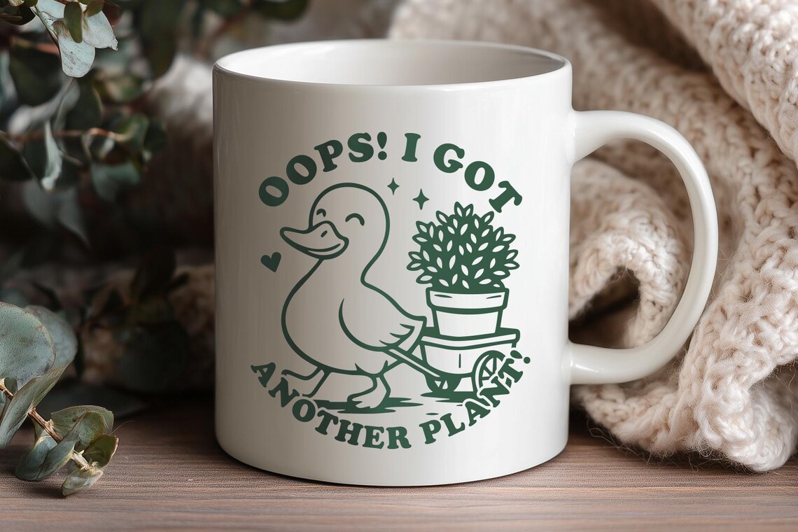 Oops I Got Another Plant SVG PNG | Cute Duck Plant Lady Design ...
