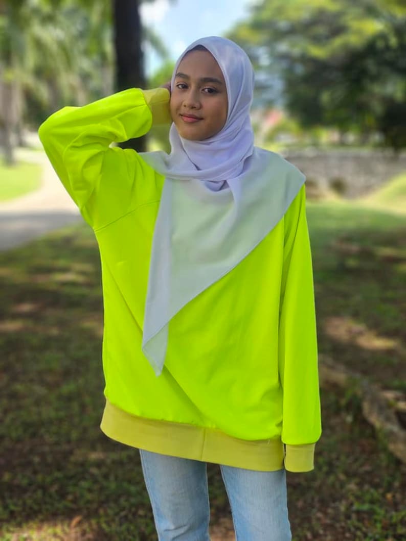 Addy Pullover Sewing Patten Pdf Oversized Hoodie Sweatshirt Cowl Neck Color Block Raglan Sweater ...