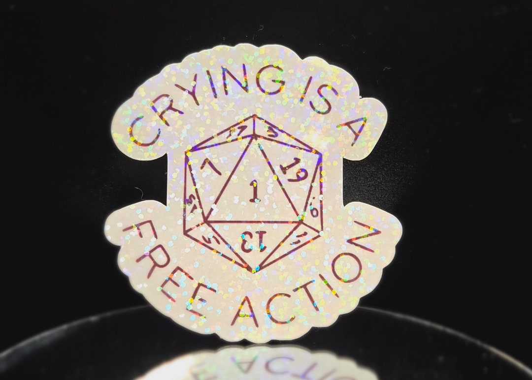 Crying is a Free Action Sticker - Etsy