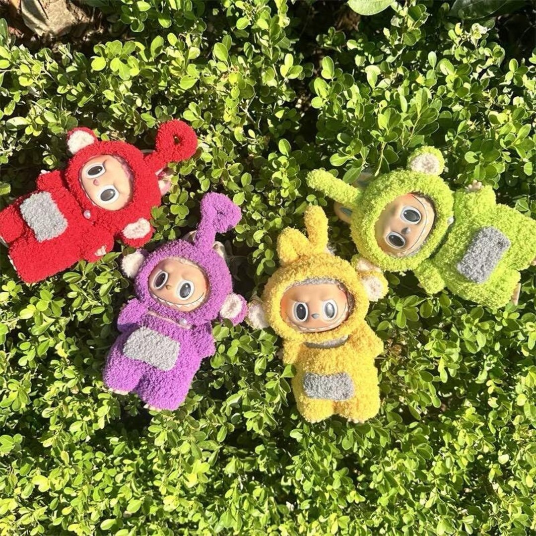 Handmade Crochet Teletubbies Outfit for Macaron Labubu Crochet Macaron ...