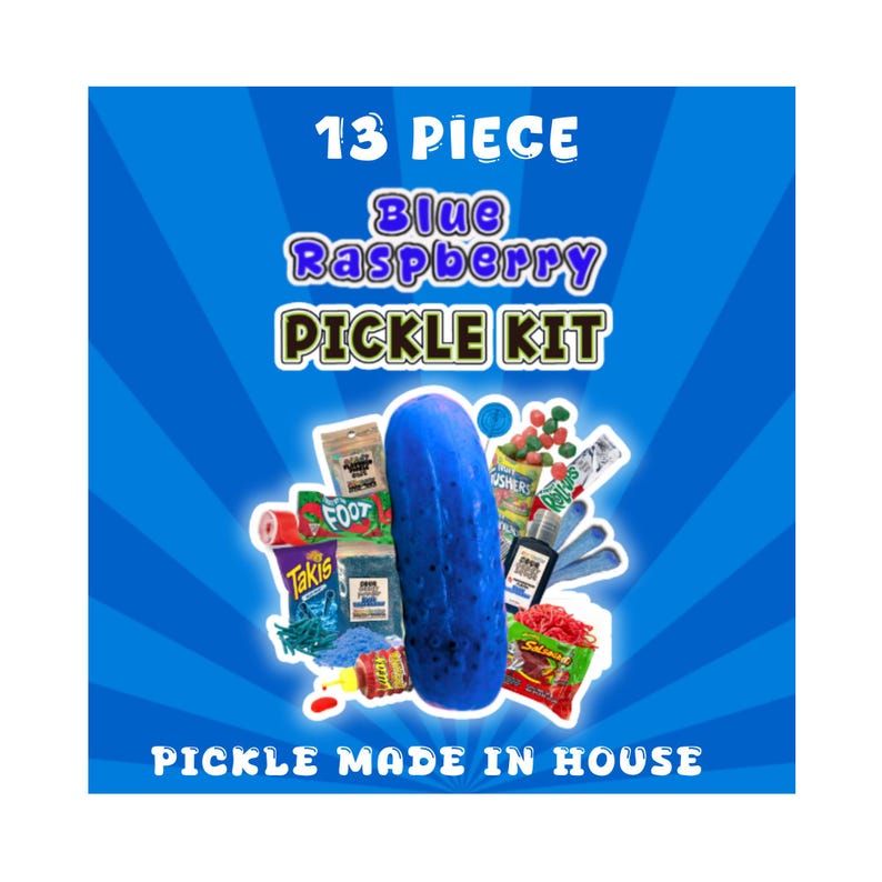 Blue Raspberry Pickle Kit - 13 Pieces Included - in House Made Pickle ...