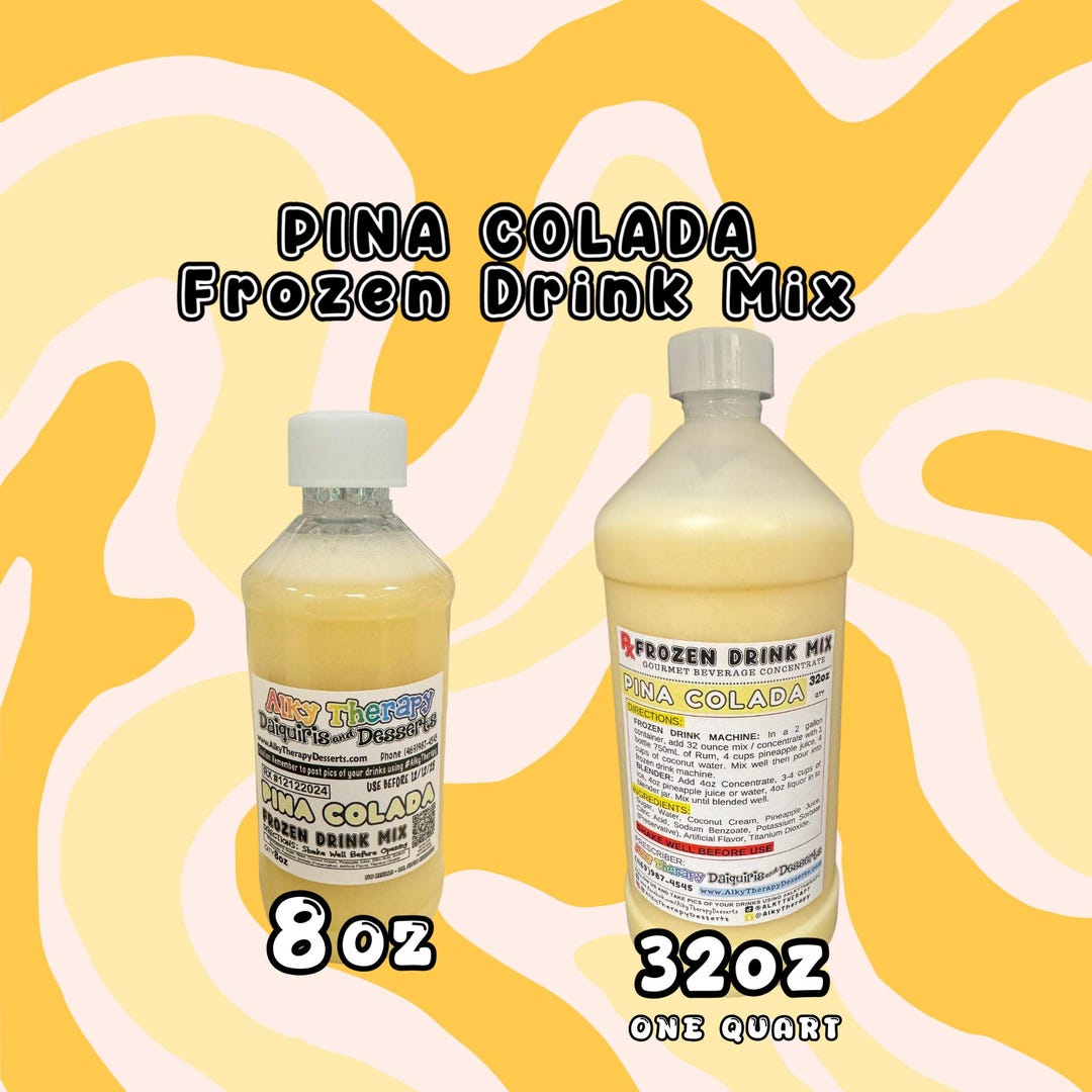 Pina Colada Frozen Drink Mix - Half Gallon, Slushie Maker - Etsy