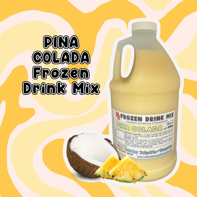 Pina Colada Frozen Drink Mix Half Gallon 64 Oz Great for Ninja Slushie ...