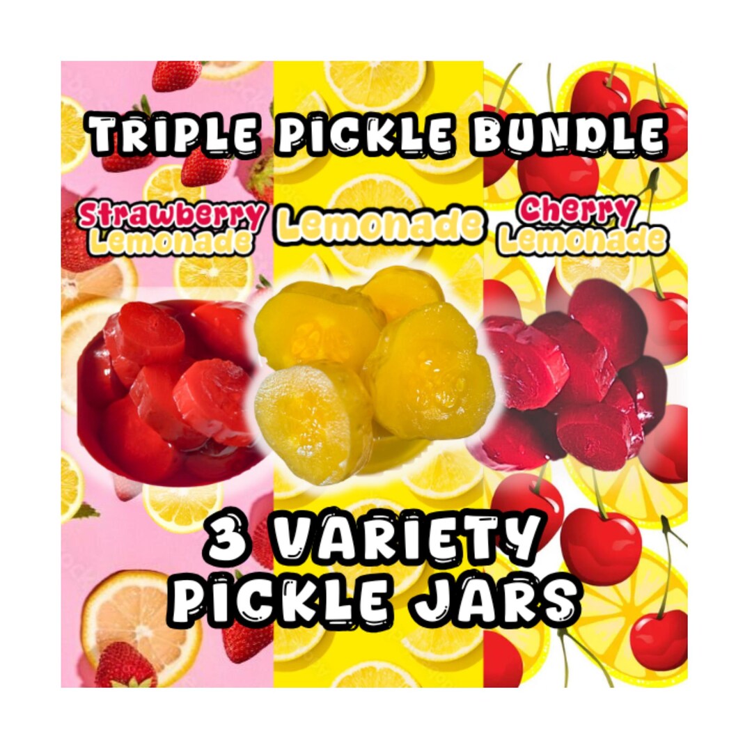 Candy Flavored Pickle Variety Pack - Lemonade, Strawberry Lemonade ...