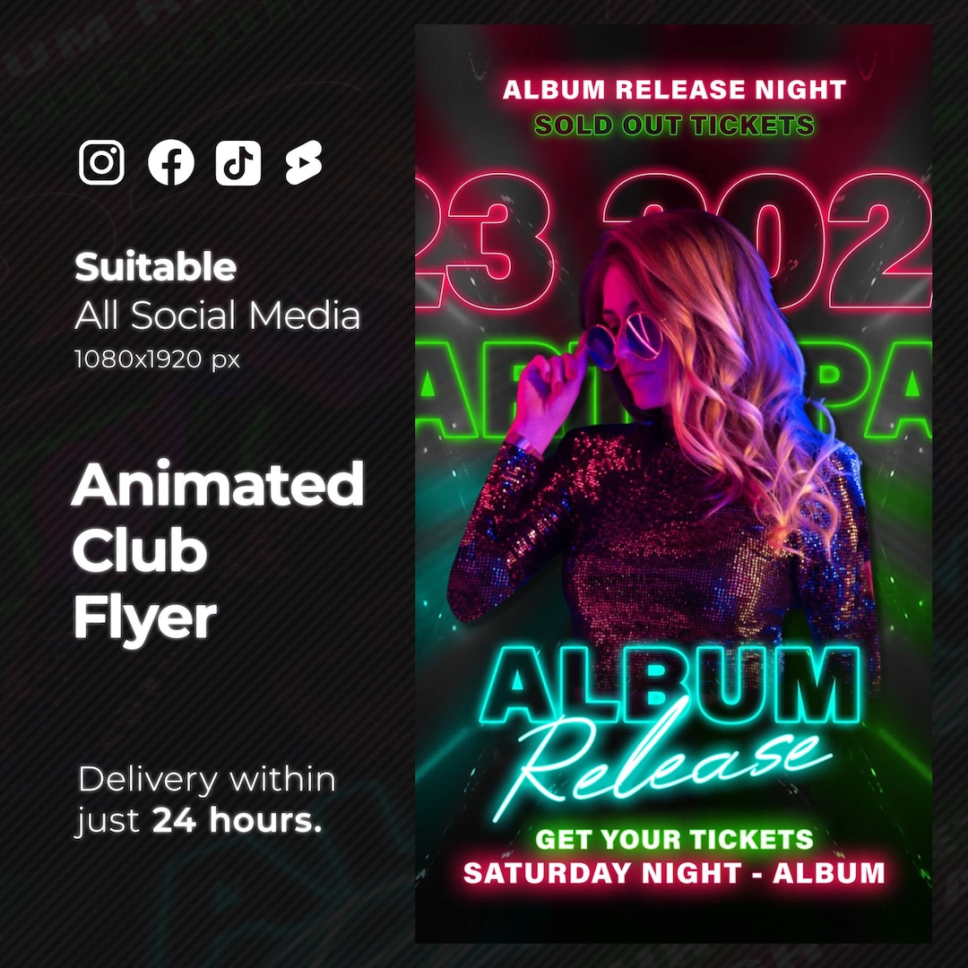 EDITABLE Club Flyer Video Template, Event Music Video, Night Party ...