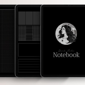 Digital Notebook | Dark Mode Digital Notebook | Goodnotes Notebook ...