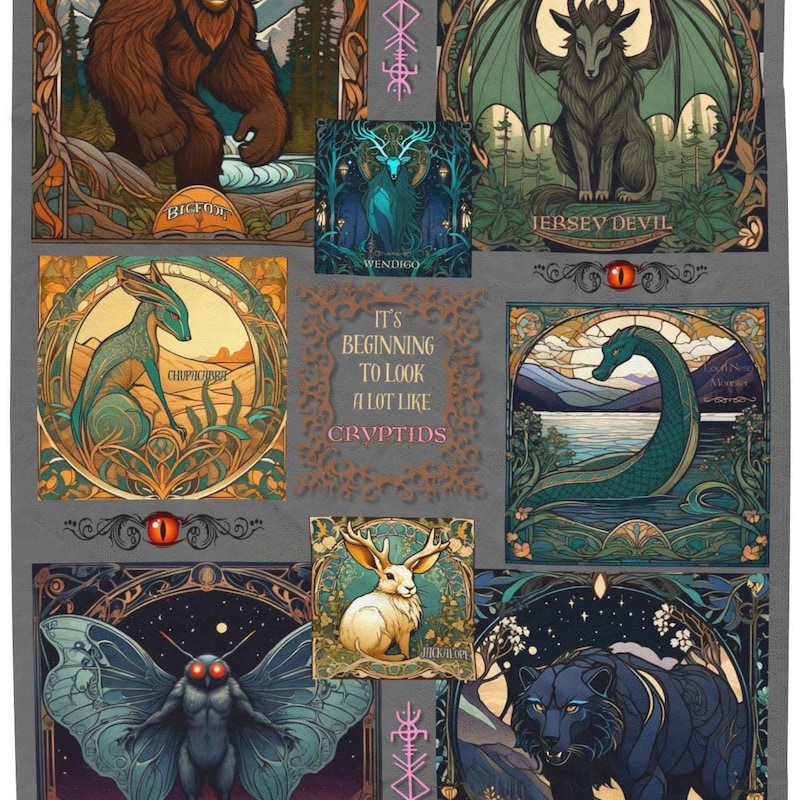 Cryptid Creature Blanket - Etsy