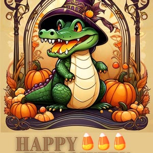 Alligator Gator Halloween Flag Halloween Decor Fall Decor Gator Lovers ...