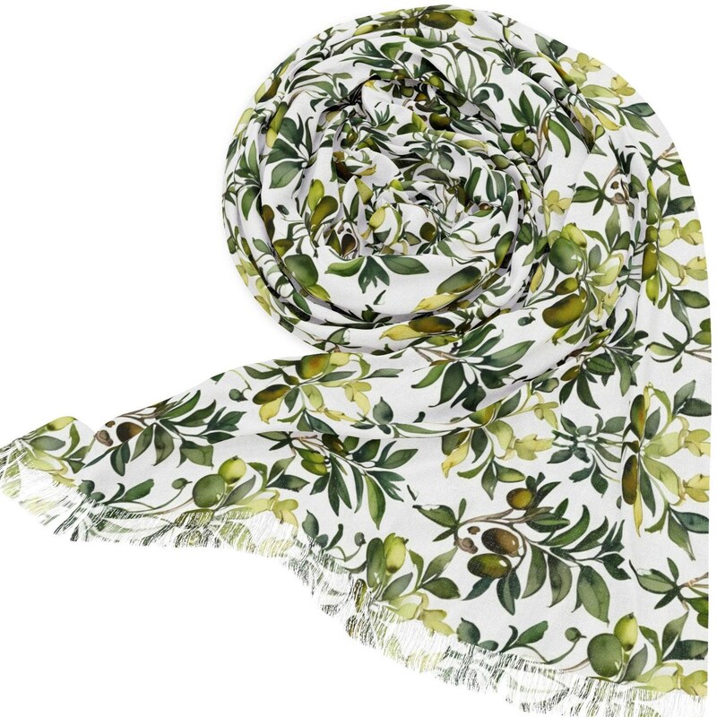 Olive Silk Scarf - Etsy