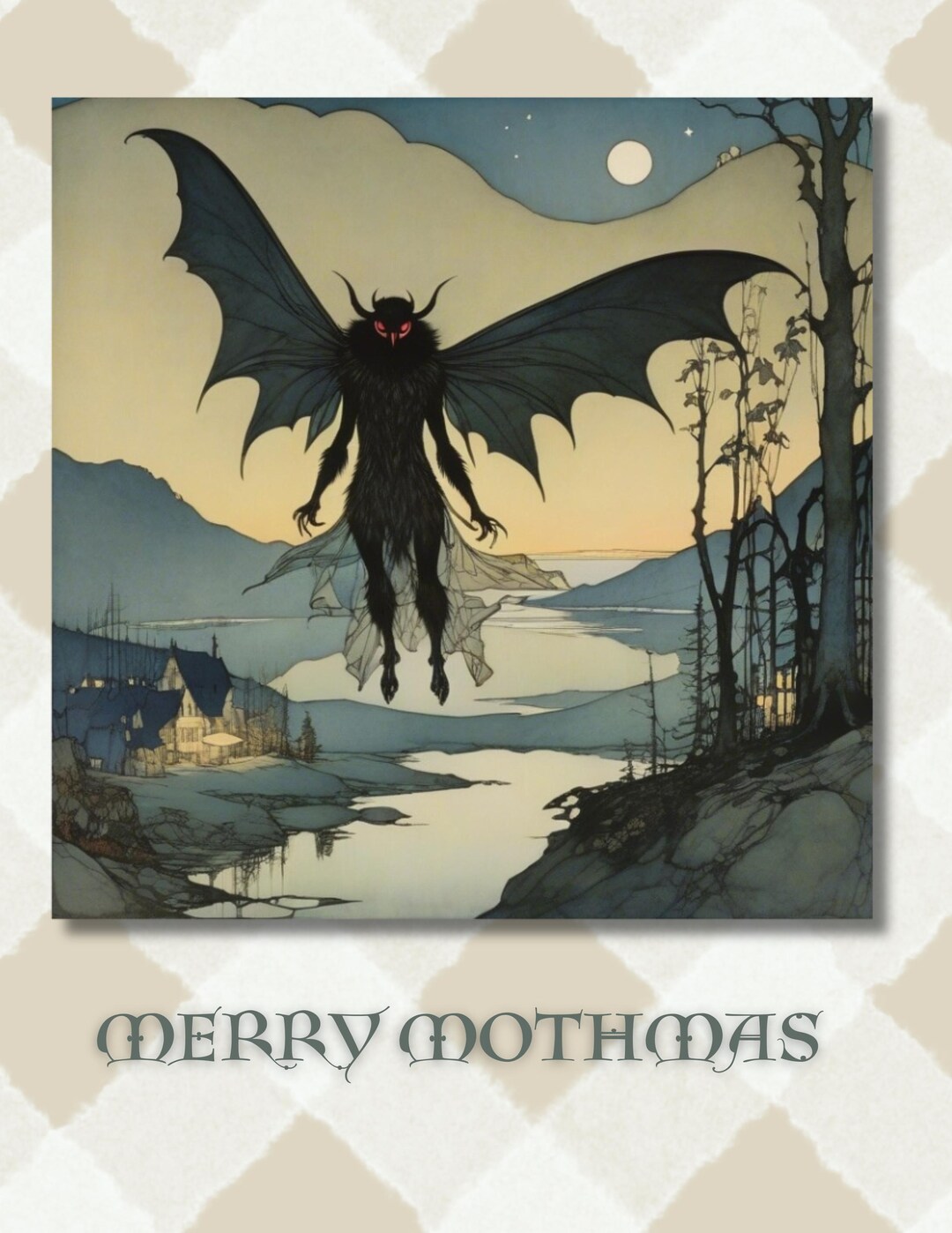 Mothman Cryptid Fans Outdoor Flag Garden Yard Flag - Etsy