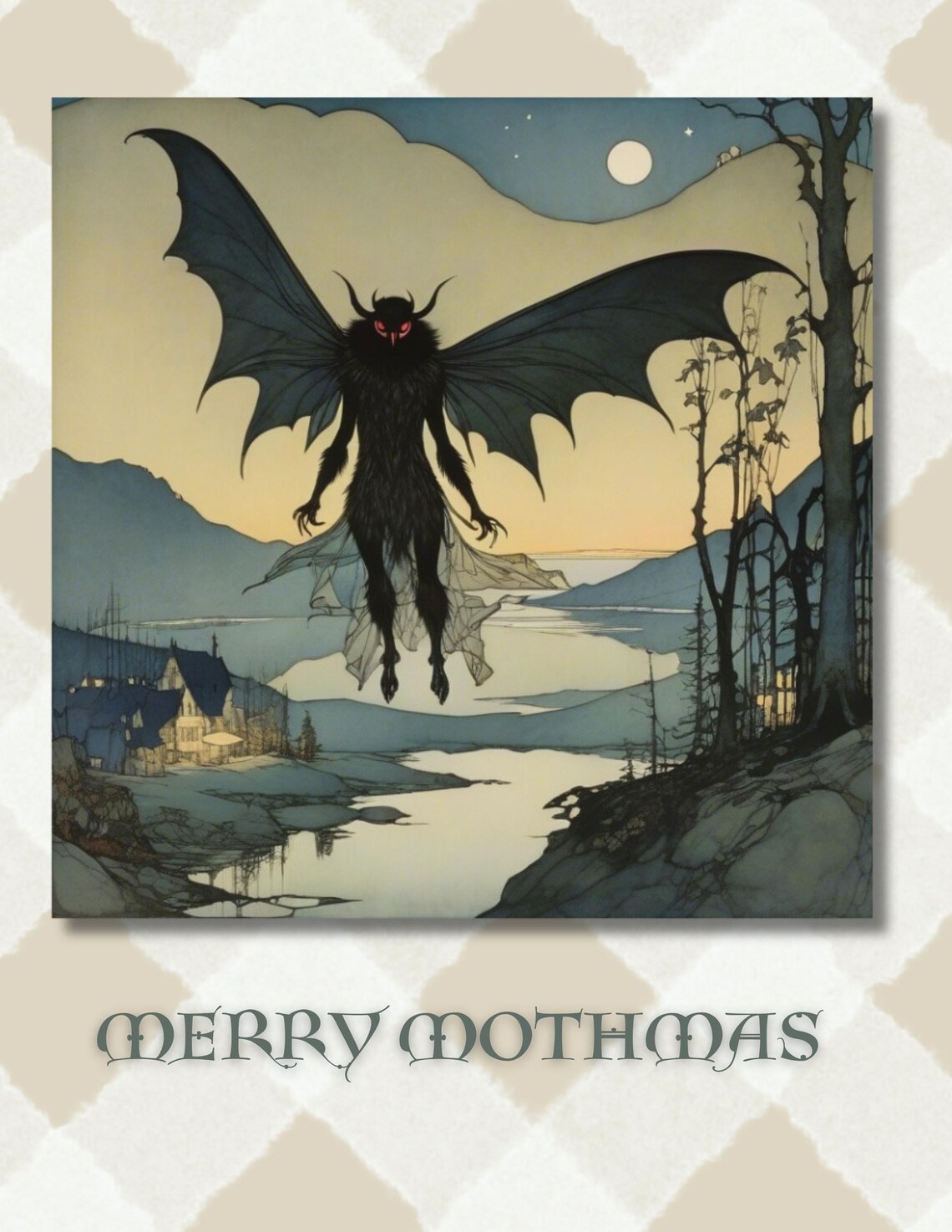 Mothman Cryptid Fans Outdoor Flag Garden Yard Flag - Etsy