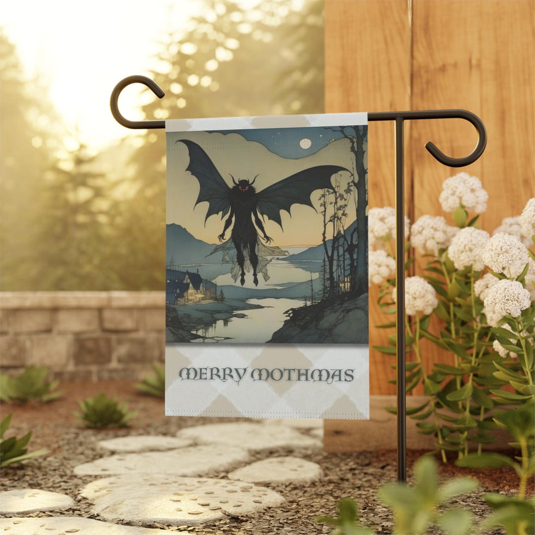 Mothman Garden Flag Cryptid Fans Outdoor All Seasons Yard Flag Cryptid ...