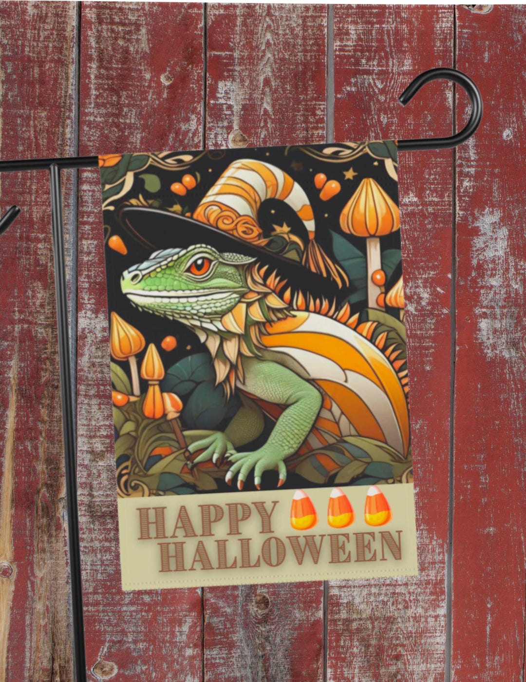 Iguana Halloween Flag Outdoor Fall Decor Iguana Lover Gift Ideas ...