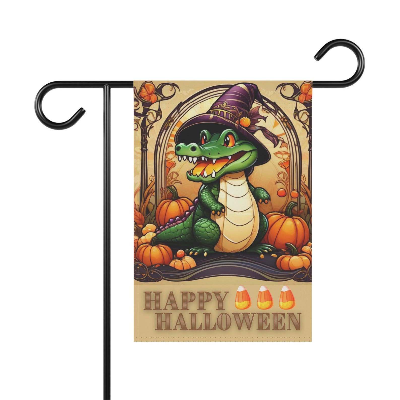 Alligator Halloween Flag Outdoor Decor Fall Decor Gator Lover Gift Idea ...