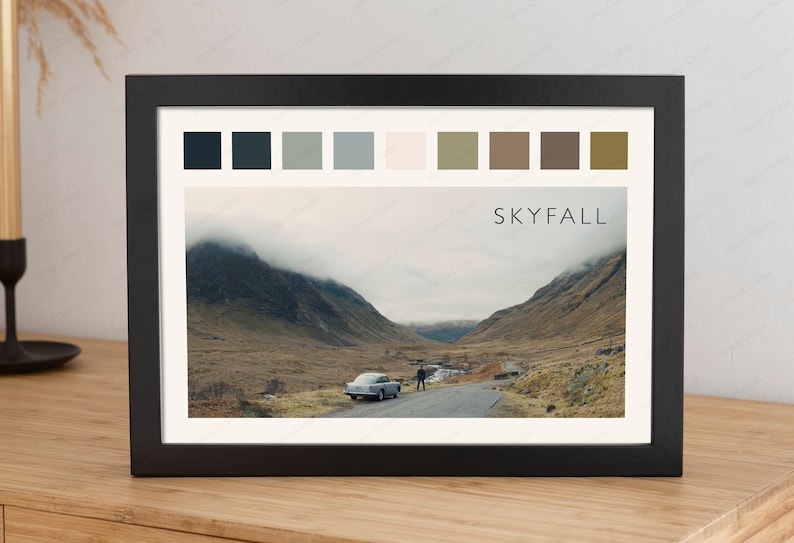 Skyfall Movie Poster Colour Palette Poster Minimalist Movie Poster ...