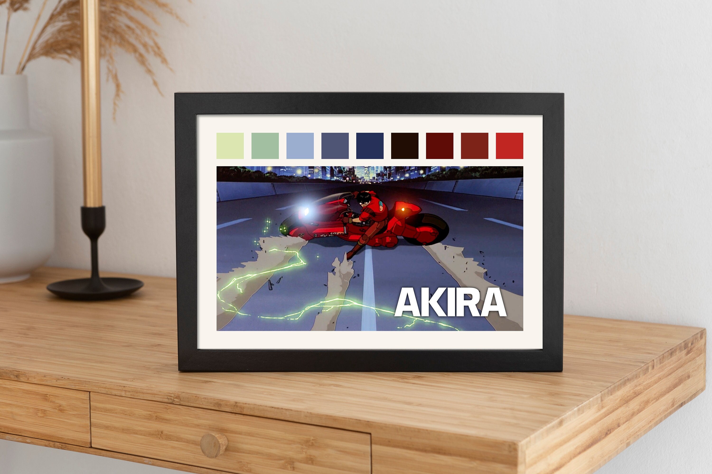 Akira Movie Poster Colour Palette Poster Minimalist Movie Poster Anime ...