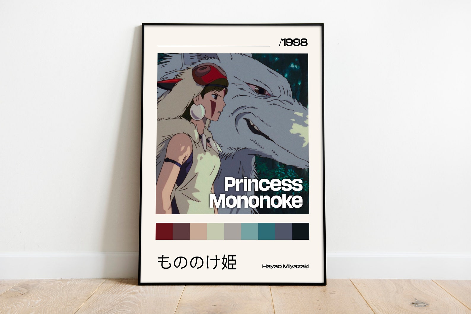 Princess Mononoke Movie Poster Colour Palette Poster Minimalist Movie ...