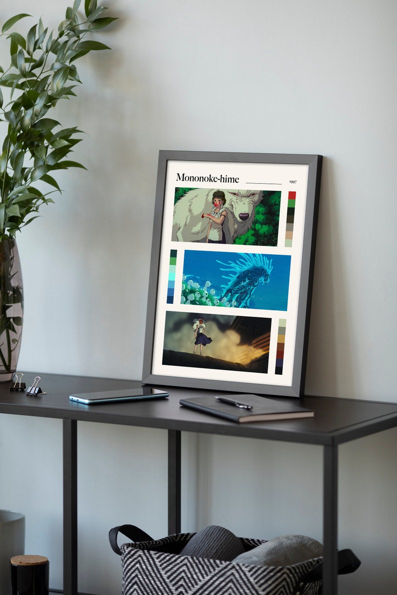 Princess Mononoke Poster | Colour Palette Poster | Minimalist Movie ...