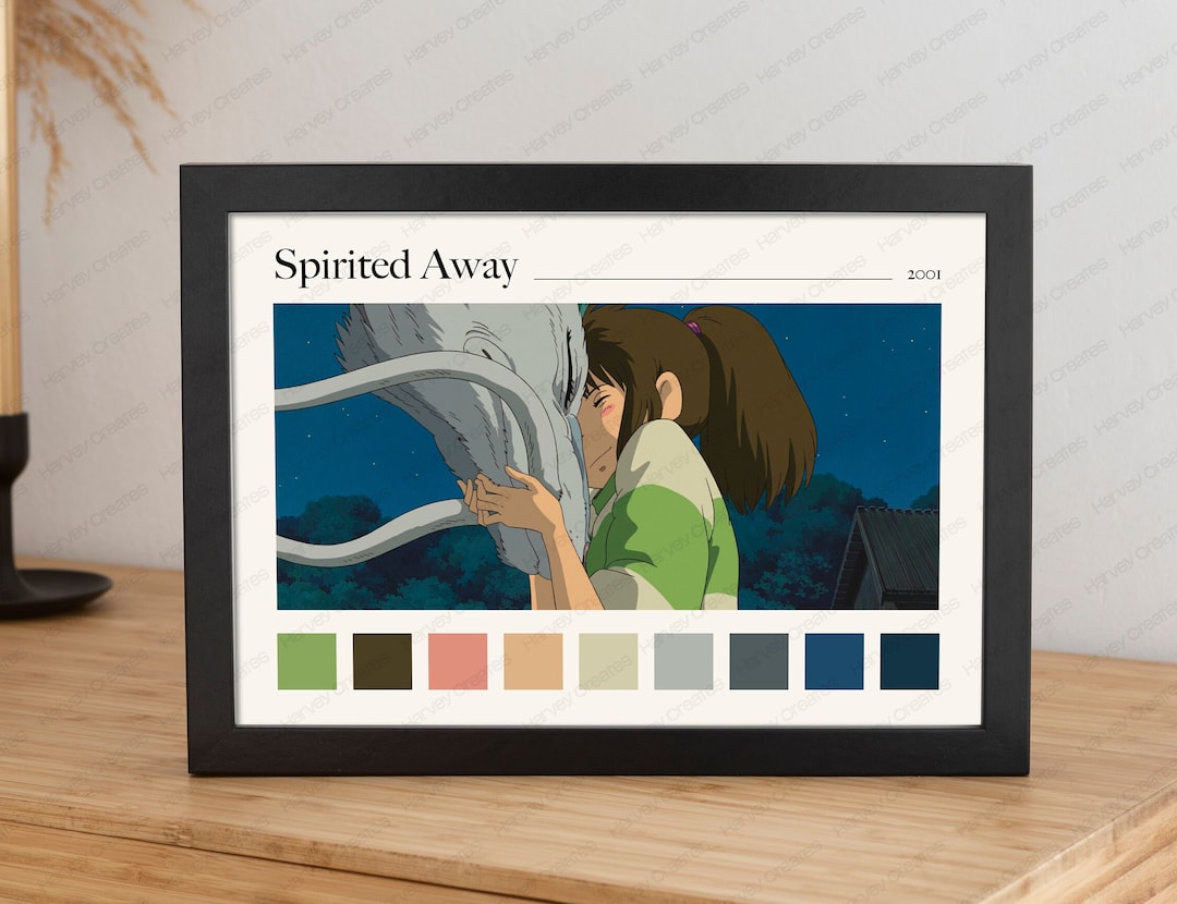 Spirited Away Movie Poster Colour Palette Poster Minimalist Movie ...