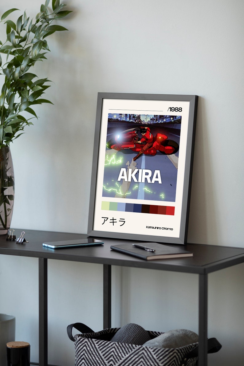 Akira Movie Poster Colour Palette Poster Minimalist Movie Poster Anime ...
