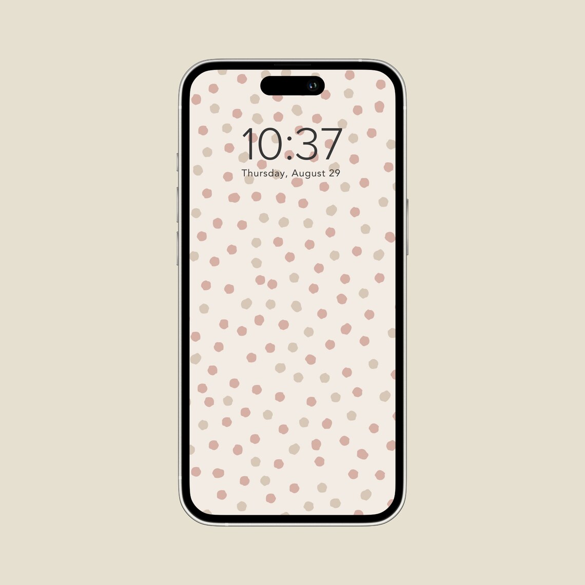 Boho Neutral Aesthetic Phone Wallpaper Home Screen Background | Digital ...