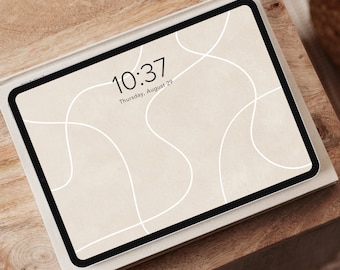 Aesthetic iPad Wallpaper , Boho Wallpaper Tablet , Neutral Background ...