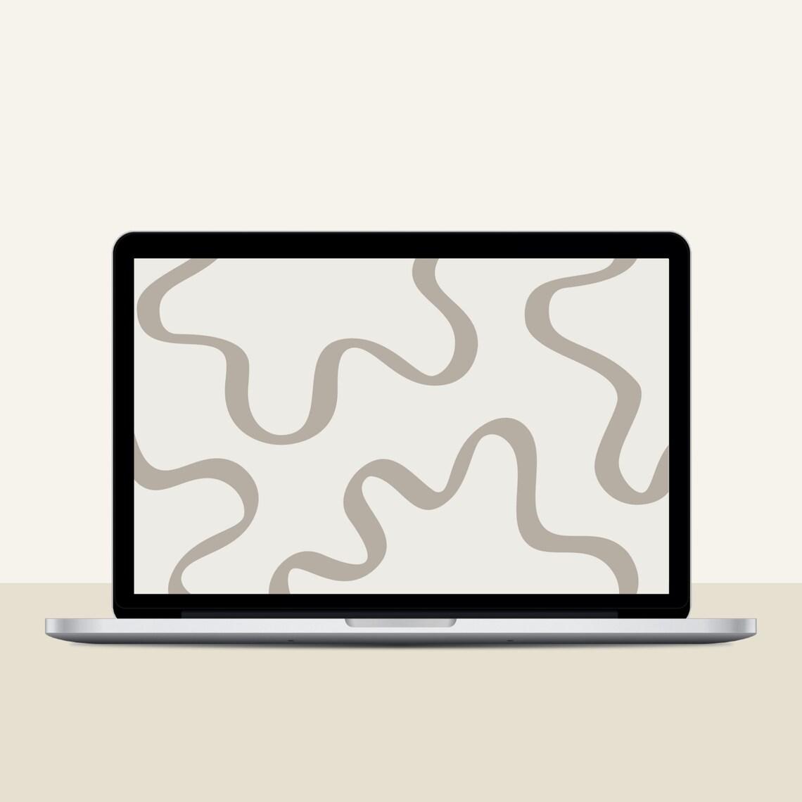 Neutral Desktop Wallpaper Abstract Minimalist Boho Aesthetic Laptop ...