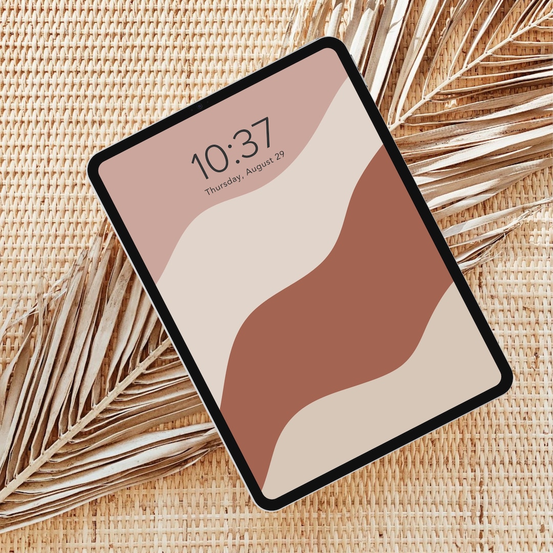 Boho Terracotta Aesthetic iPad Tablet Wallpaper Home Screen Background ...