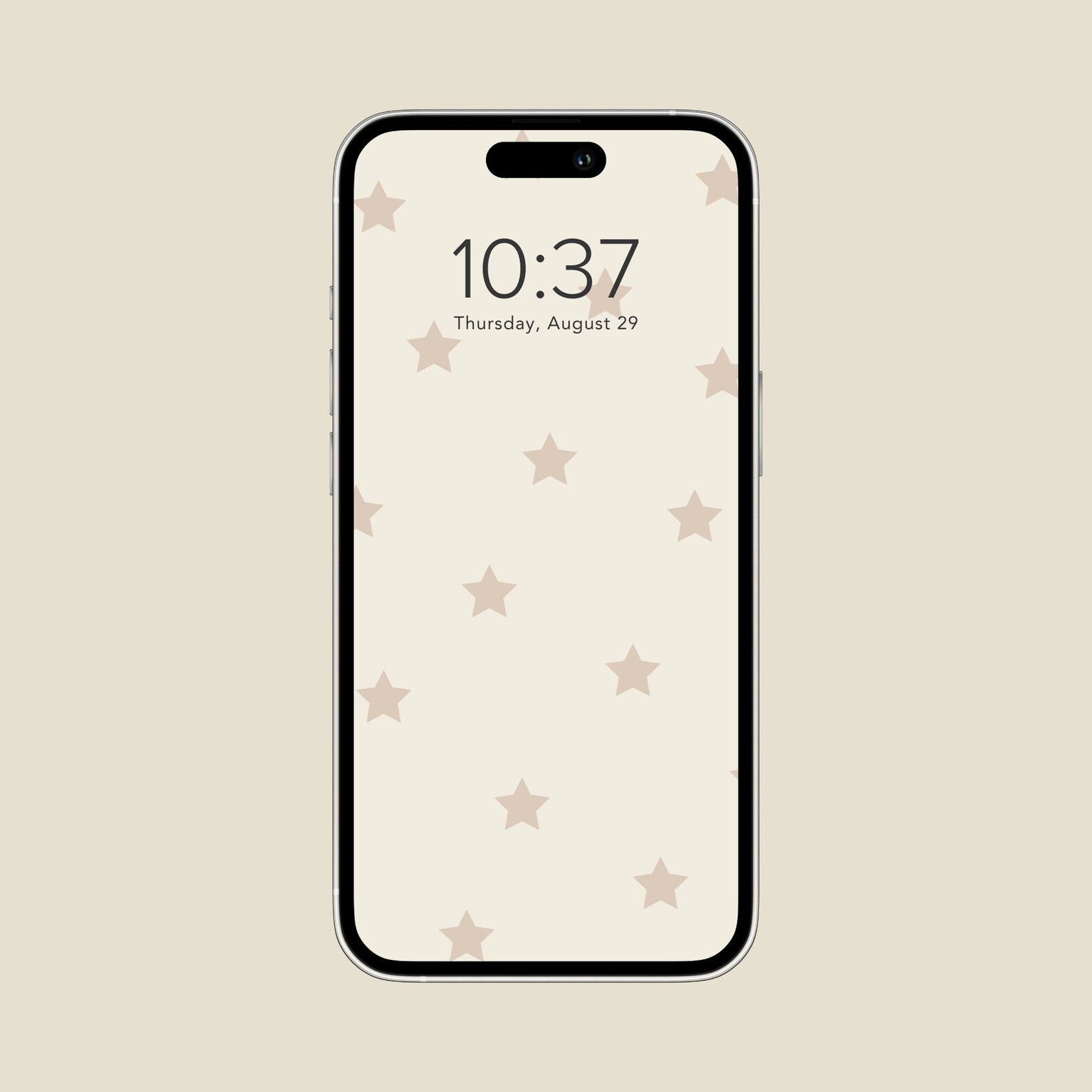 Boho Neutral Aesthetic Phone Wallpaper Home Screen Background | Digital ...