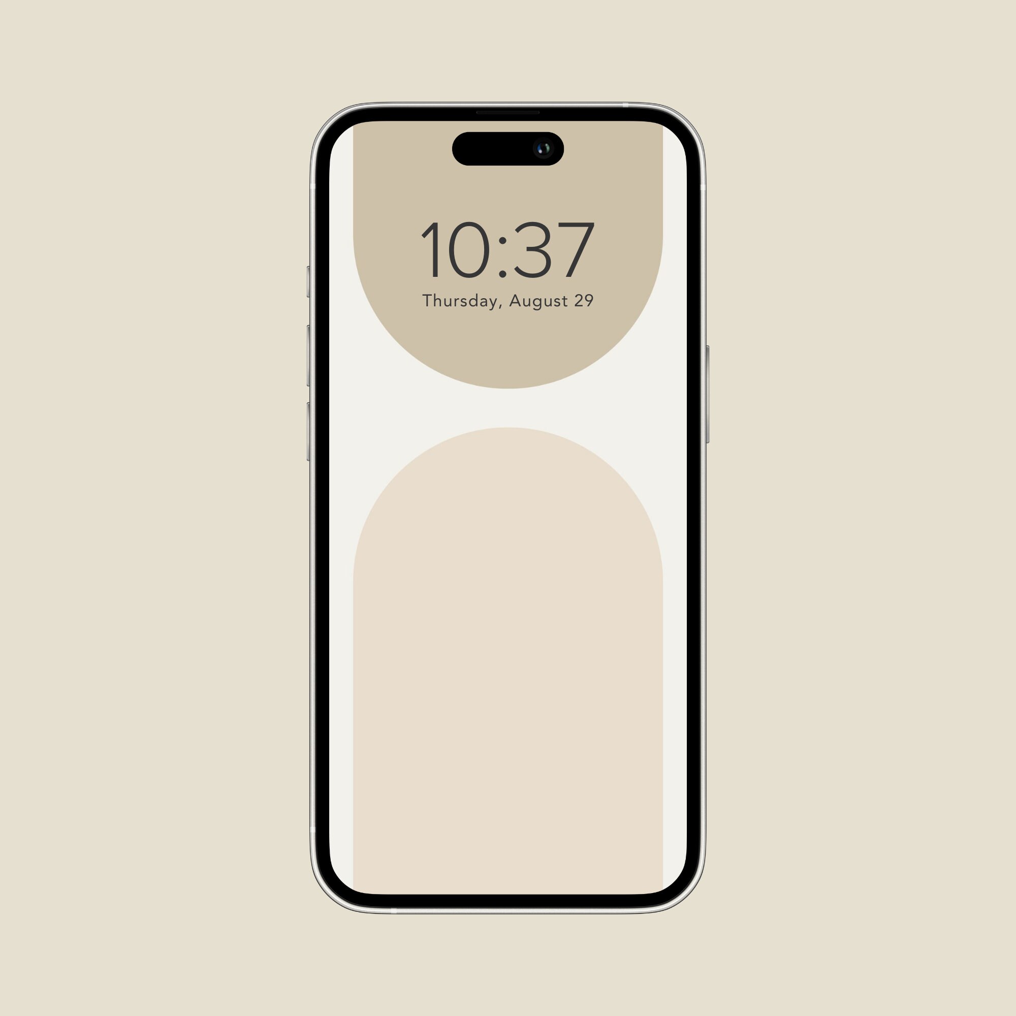 Boho Neutral Aesthetic Phone Wallpaper Home Screen Background | Digital ...