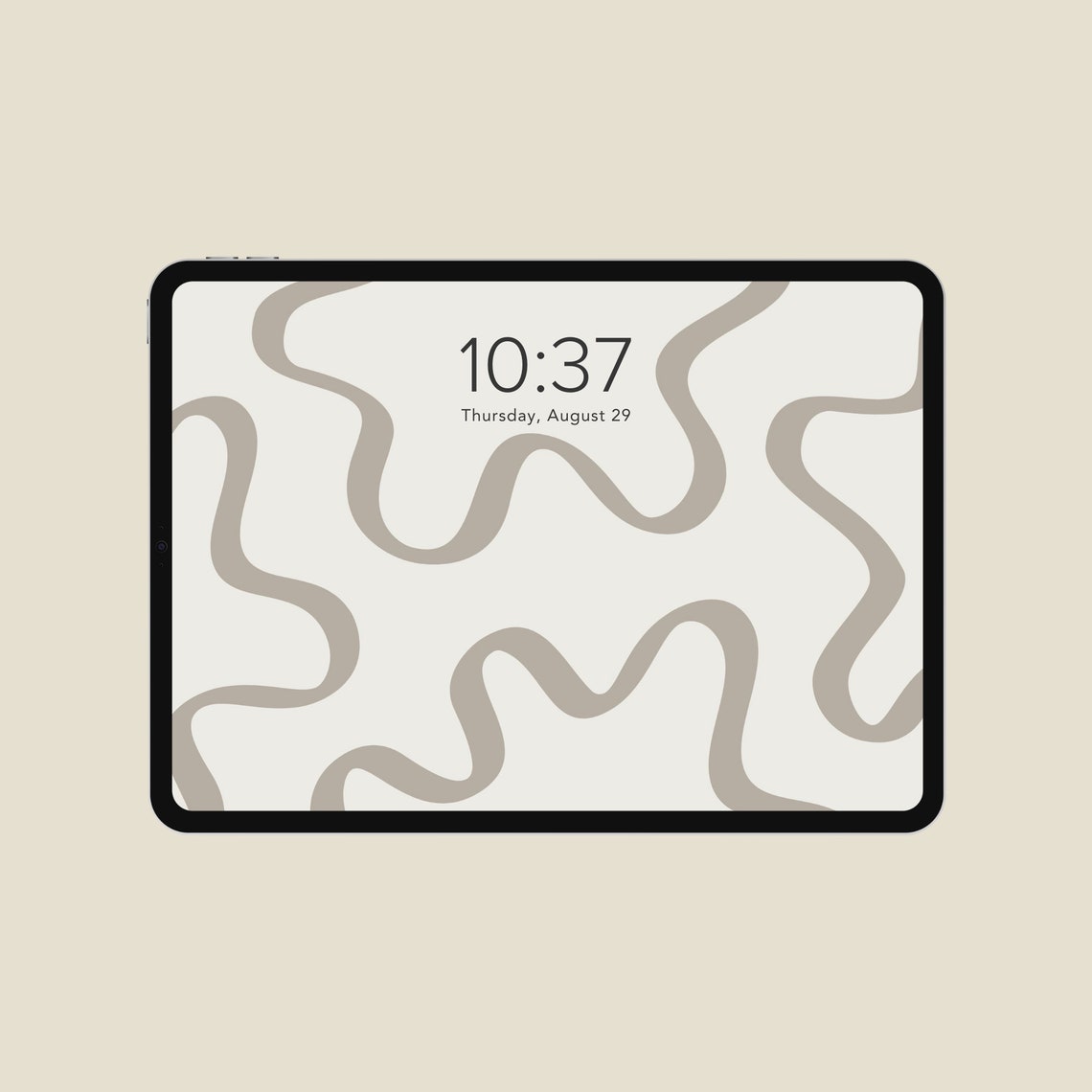Boho Neutral Aesthetic iPad Tablet Wallpaper Home Screen Background ...