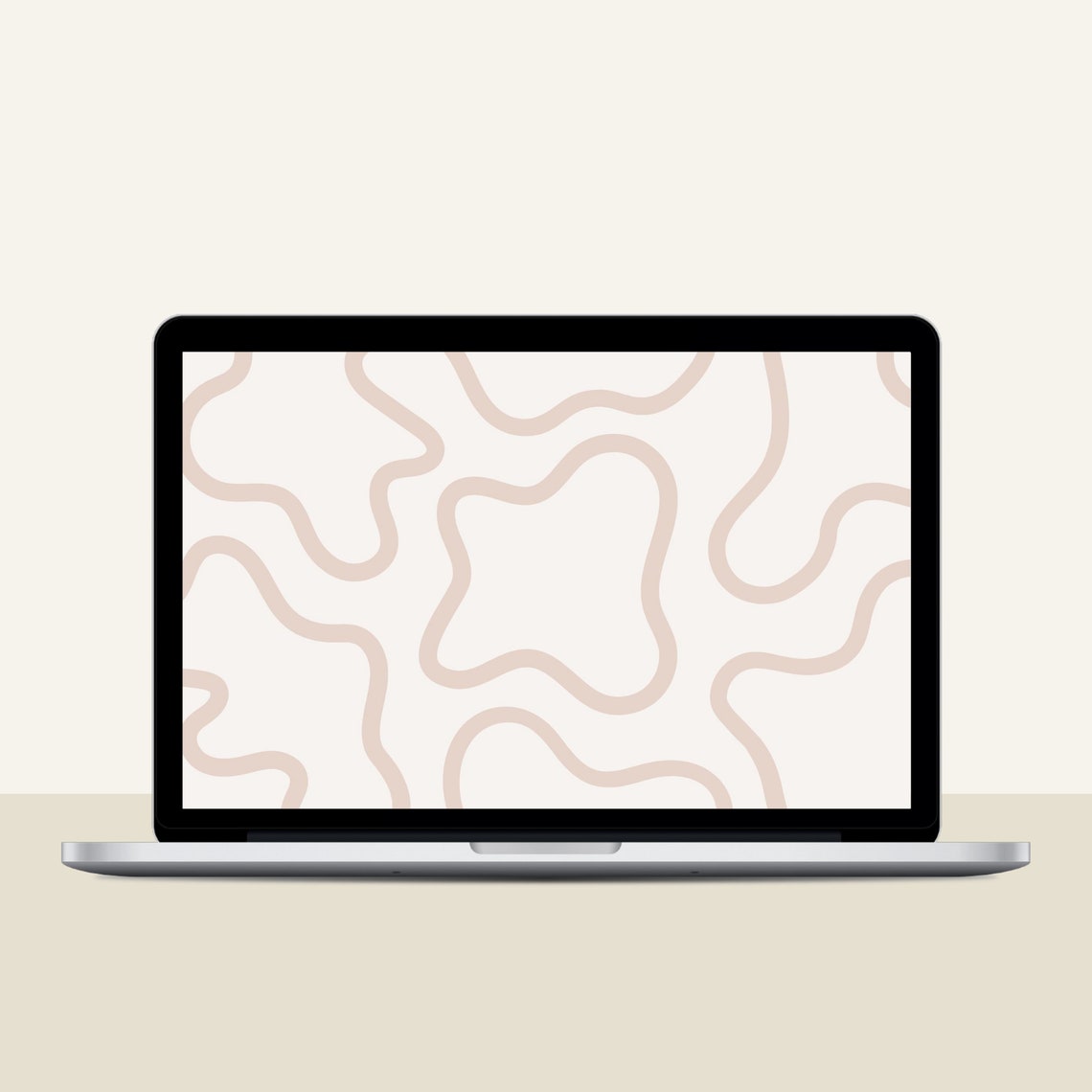 Neutral Desktop Wallpaper Abstract Minimalist Boho Aesthetic Laptop ...