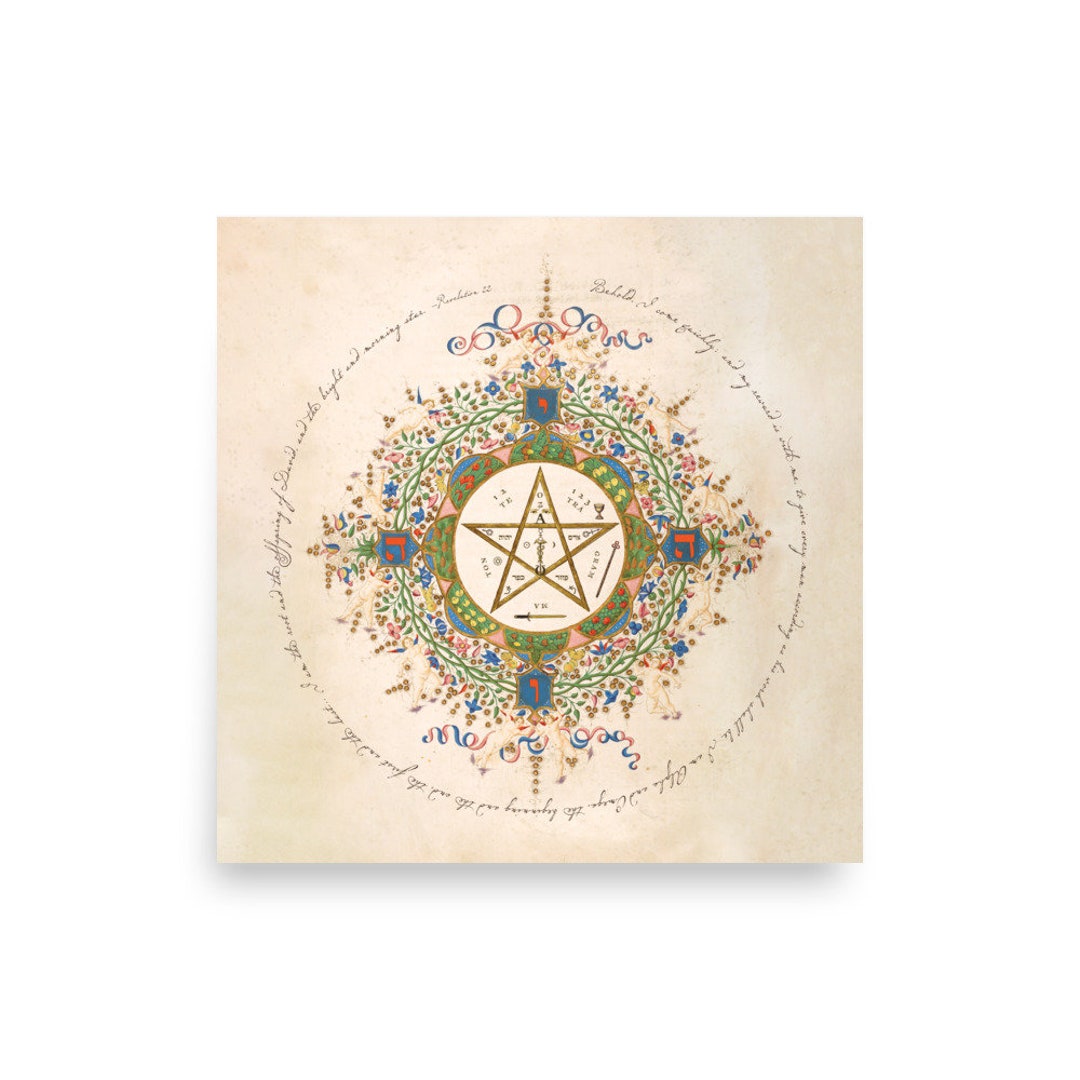 Protective Pentagram Poster [square] on Museum Quality Matte Paper - Etsy