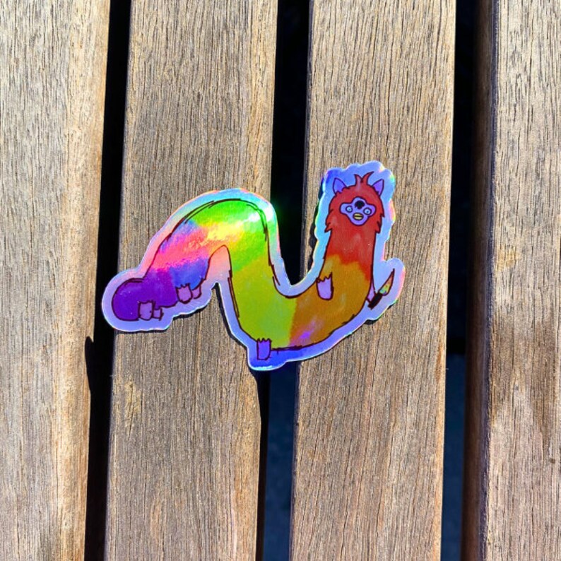 FURBY HOLOGRAPHIC STICKER - Rainbow Die Cut Sticker, Furby Toy Sticker ...