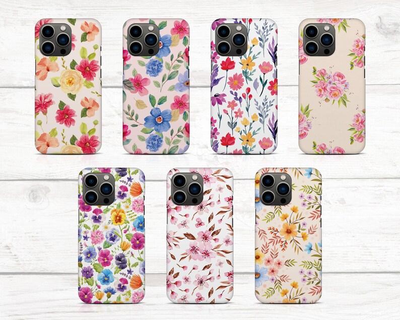 15 Watercolor Flowers Phone Designs for Sublimation, PNG Print Phone ...