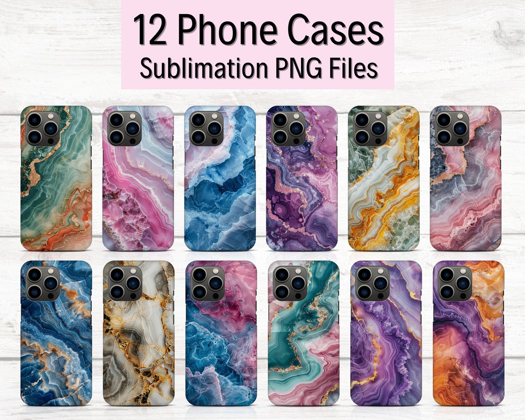 12 Marble Sublimation Phone Case Designs, iPhone Sublimation Templates ...