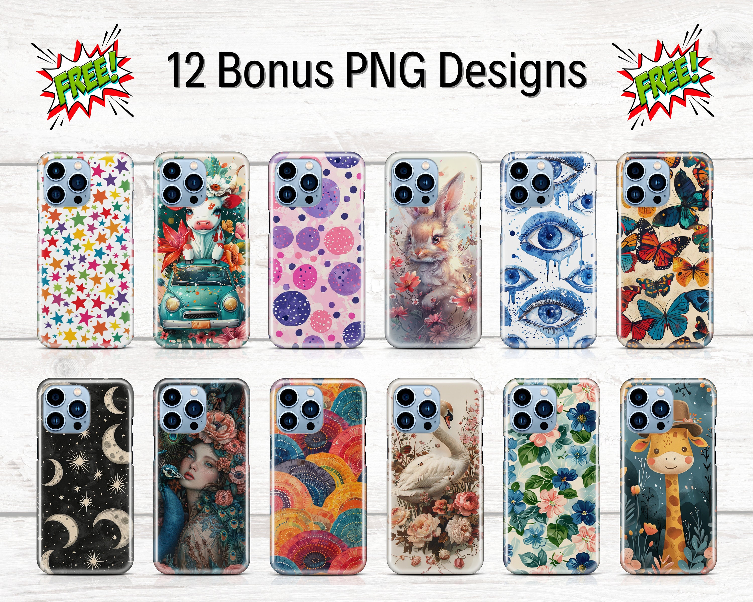 12 Floral Butterflies Phone Cases Sublimation, Custom Designs Phone ...