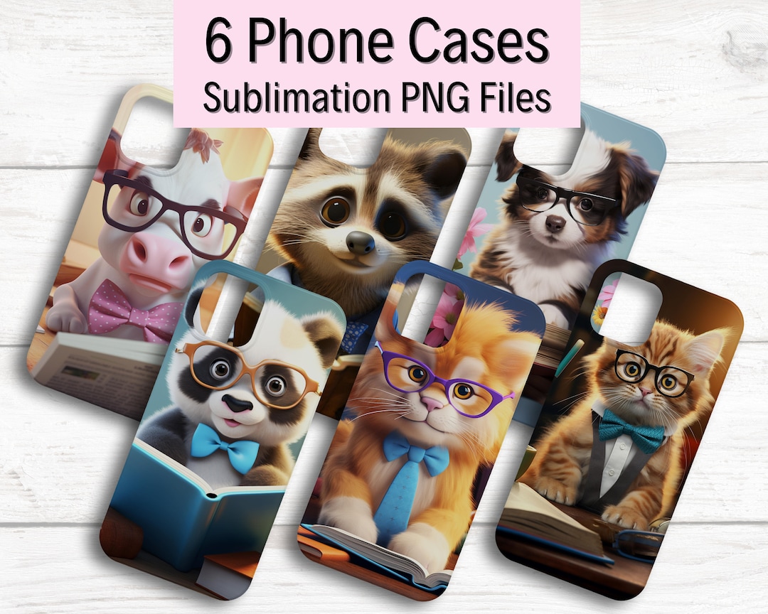 Sublimation Template Phone, 3D Printed Cute Animals, Sublimation Phone ...