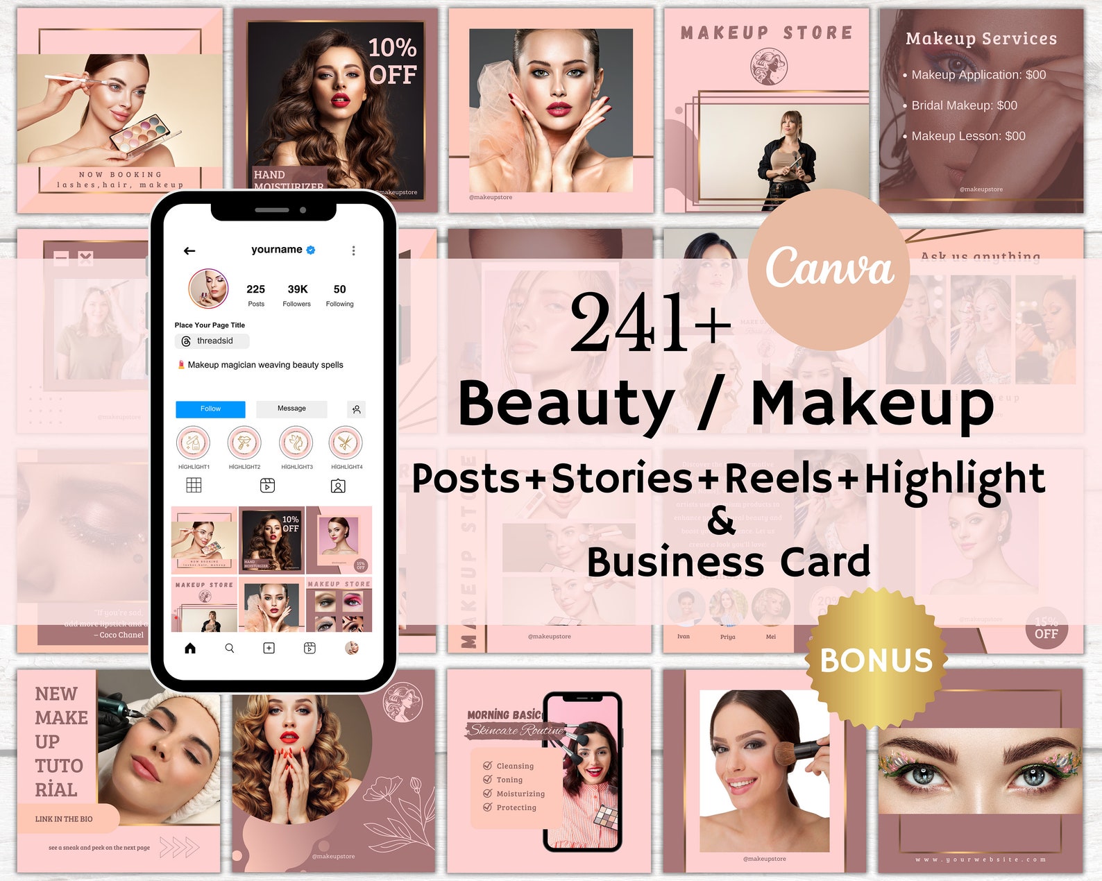 241 Makeup Instagram Template, Instagram Template Beauty Salon, MUA ...
