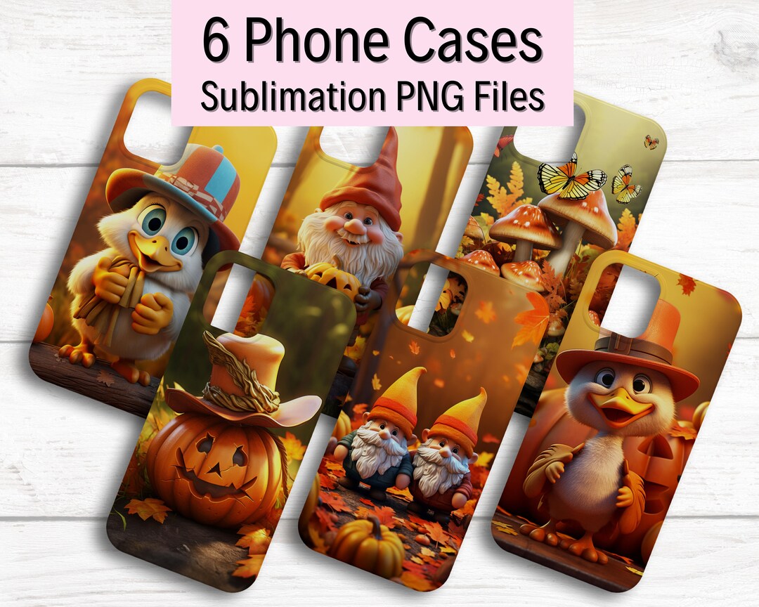 3D Cute Fall iPhone Sublimation, Fall PNG for Phone Cases, Phone Cases ...