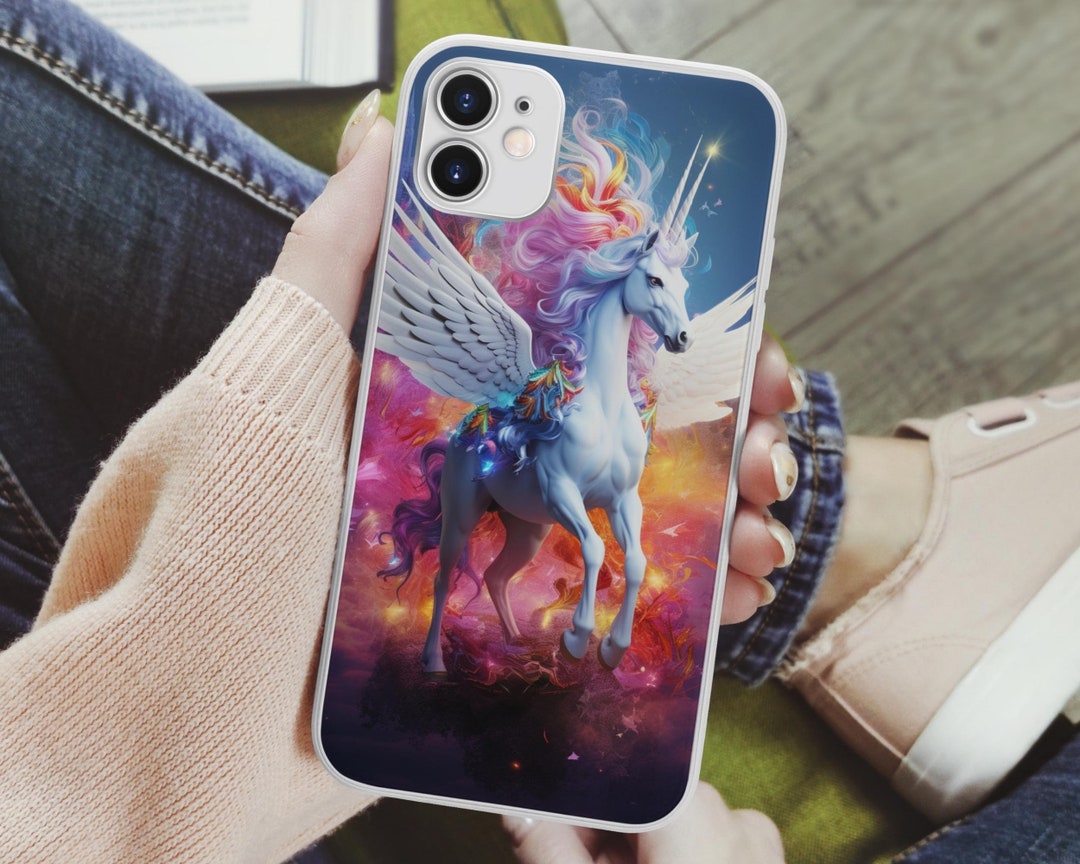 Phone Sublimation Design, Rainbow Unicorn PNG, iPhone Case Template ...