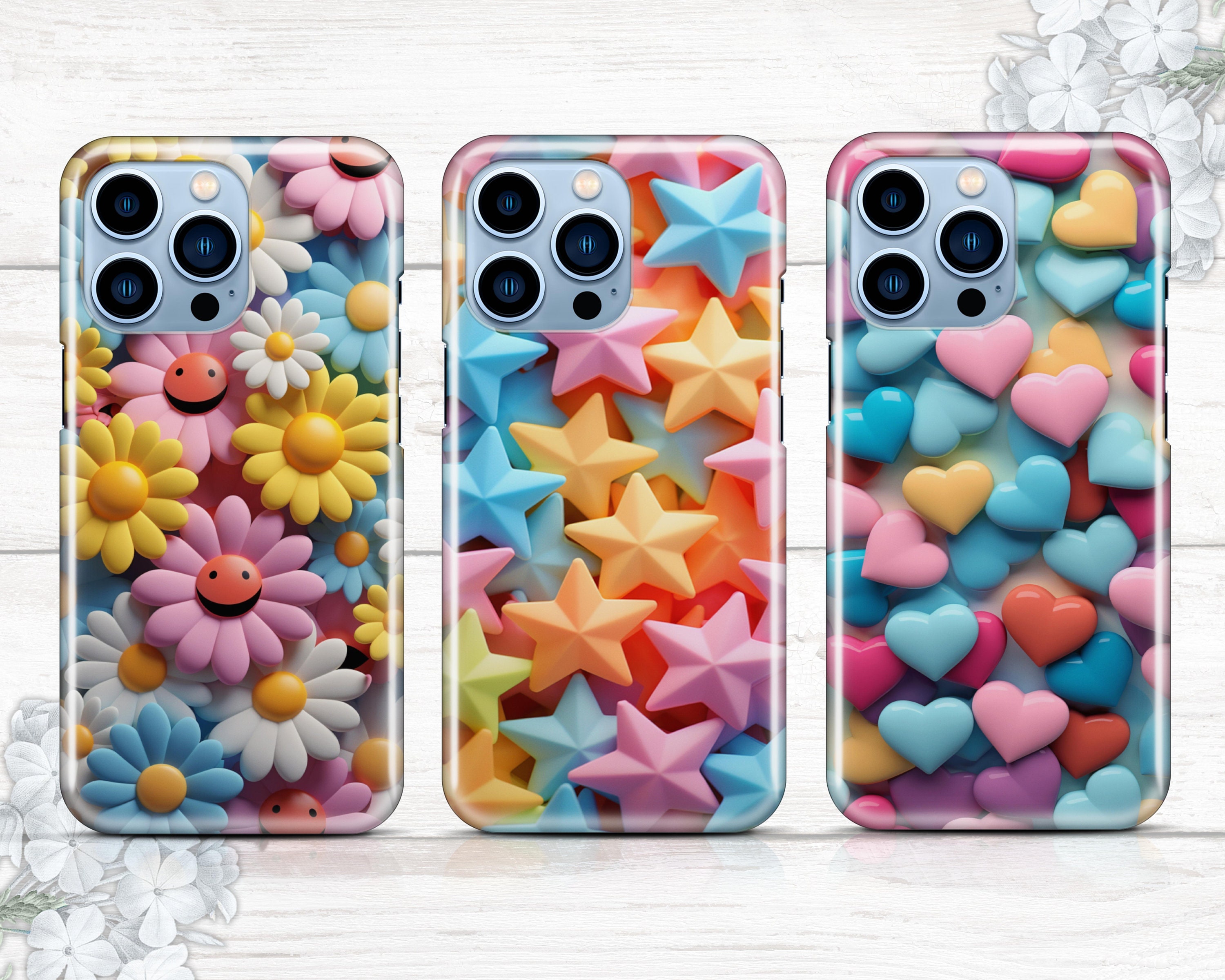 3D Pastel Pattern Sublimation Phone Cases, Phone Case Templates, PNG ...