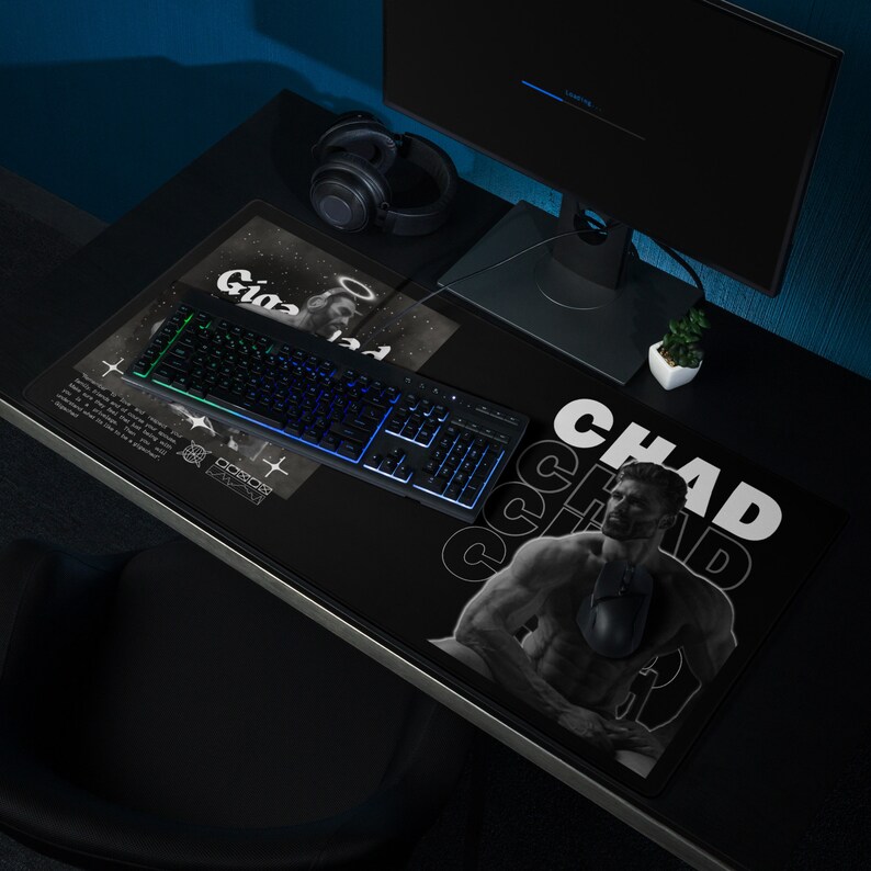 Giga Chad, Funny Meme Aesthetic Chad Gaming Mouse Pad - Etsy Australia