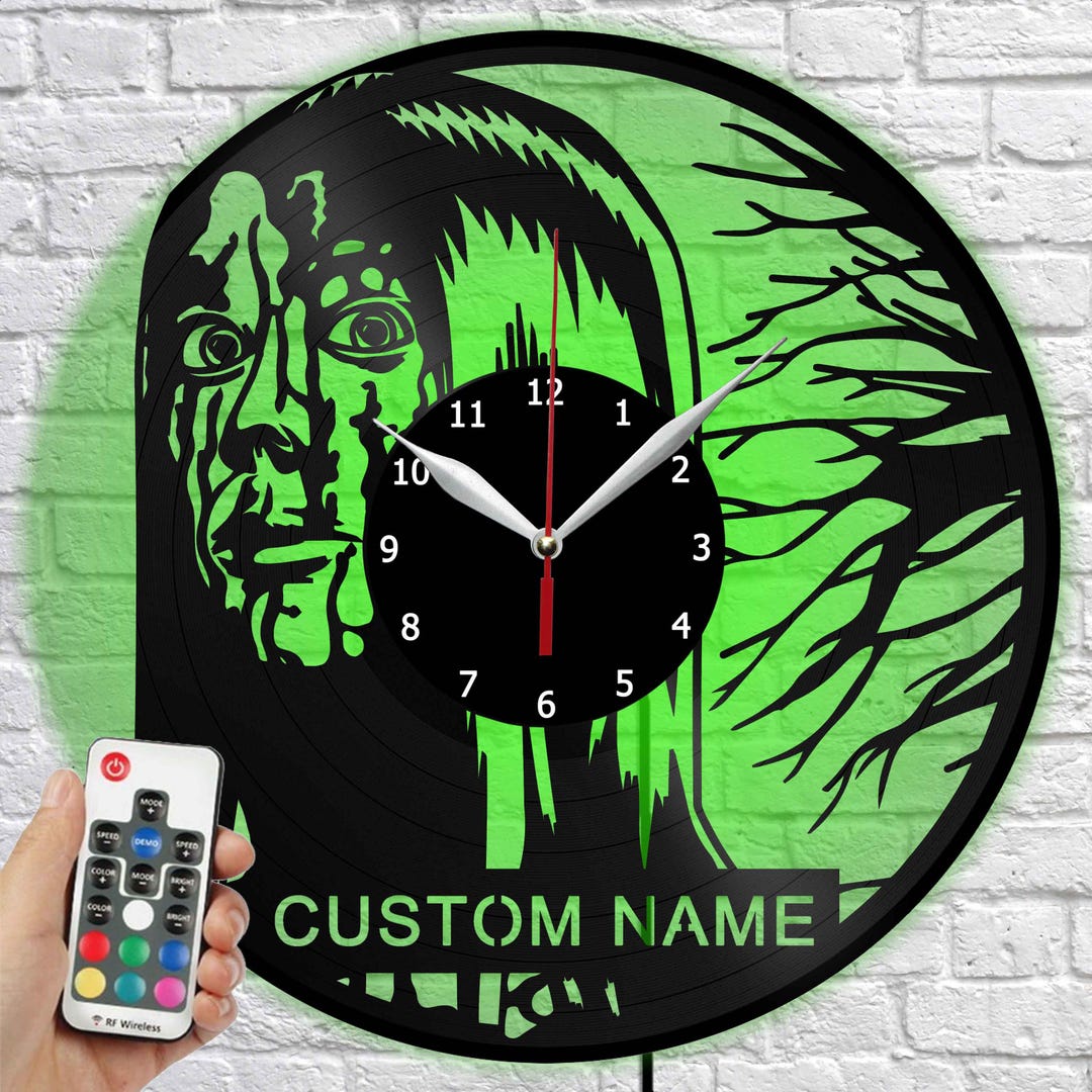Horror Clock Personalized Name With LED Light Clock Home Decor Light ...