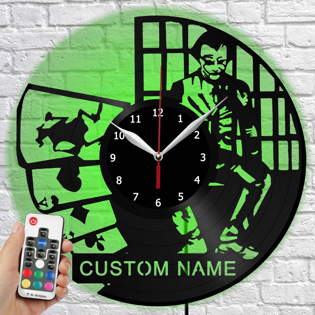 Joker Clock Personalized Name With LED Light Clock Art Home Decor Light ...