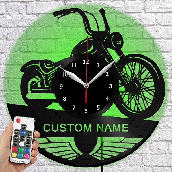 Motorcycle Clock - Etsy